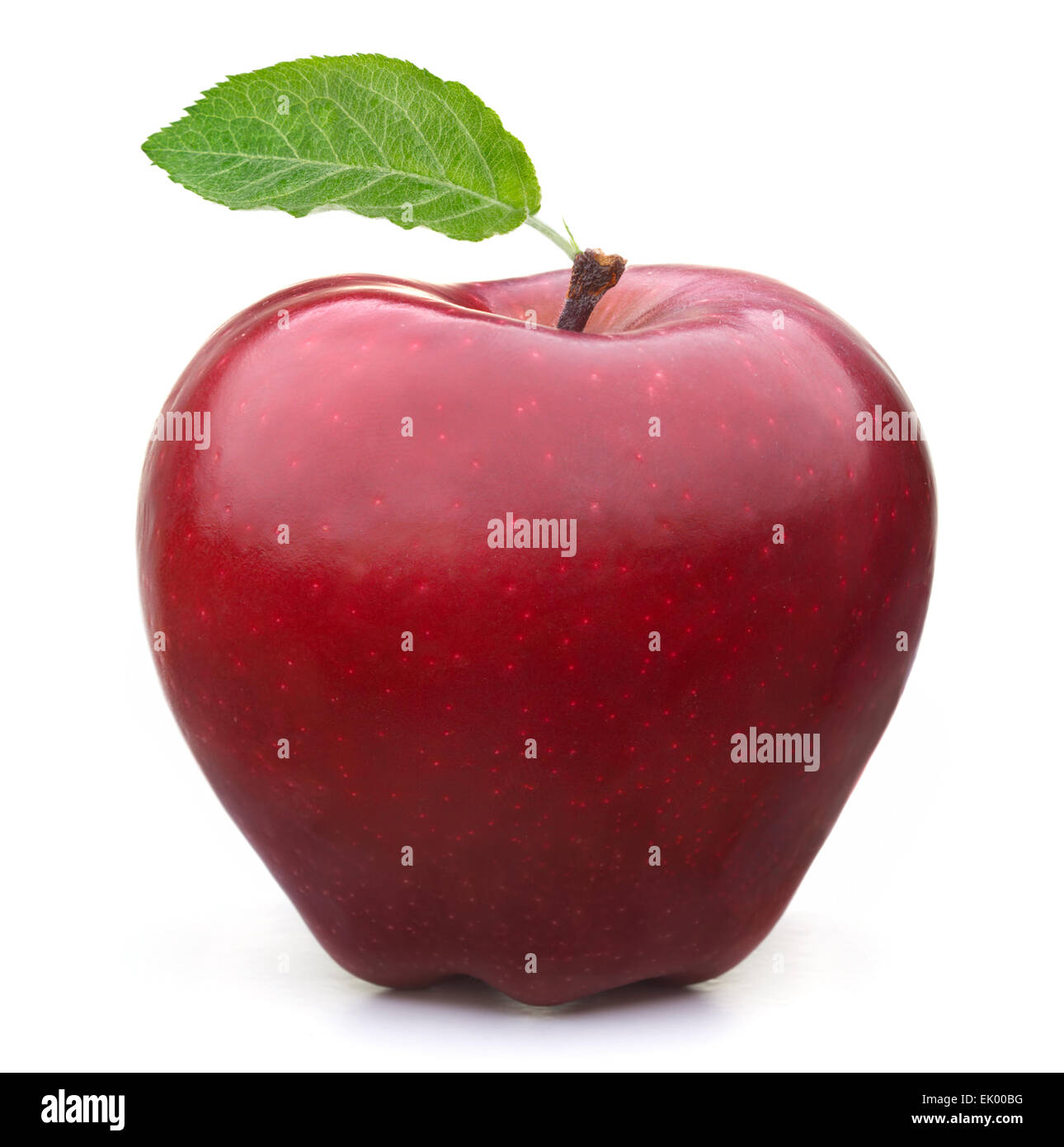 Red apple on white background Stock Photo - Alamy
