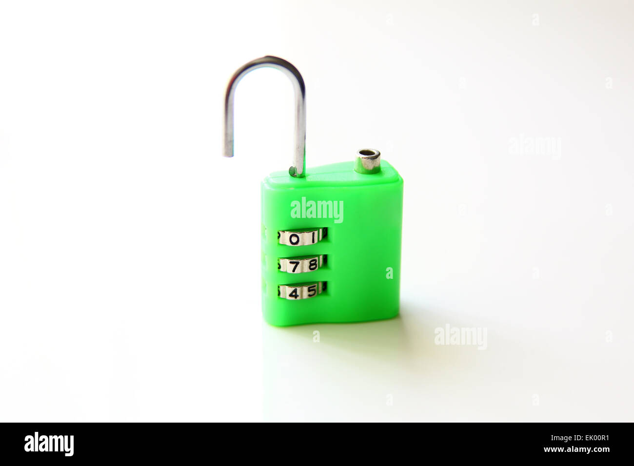 Open Combination Padlock, isolated on white background Stock Photo - Alamy