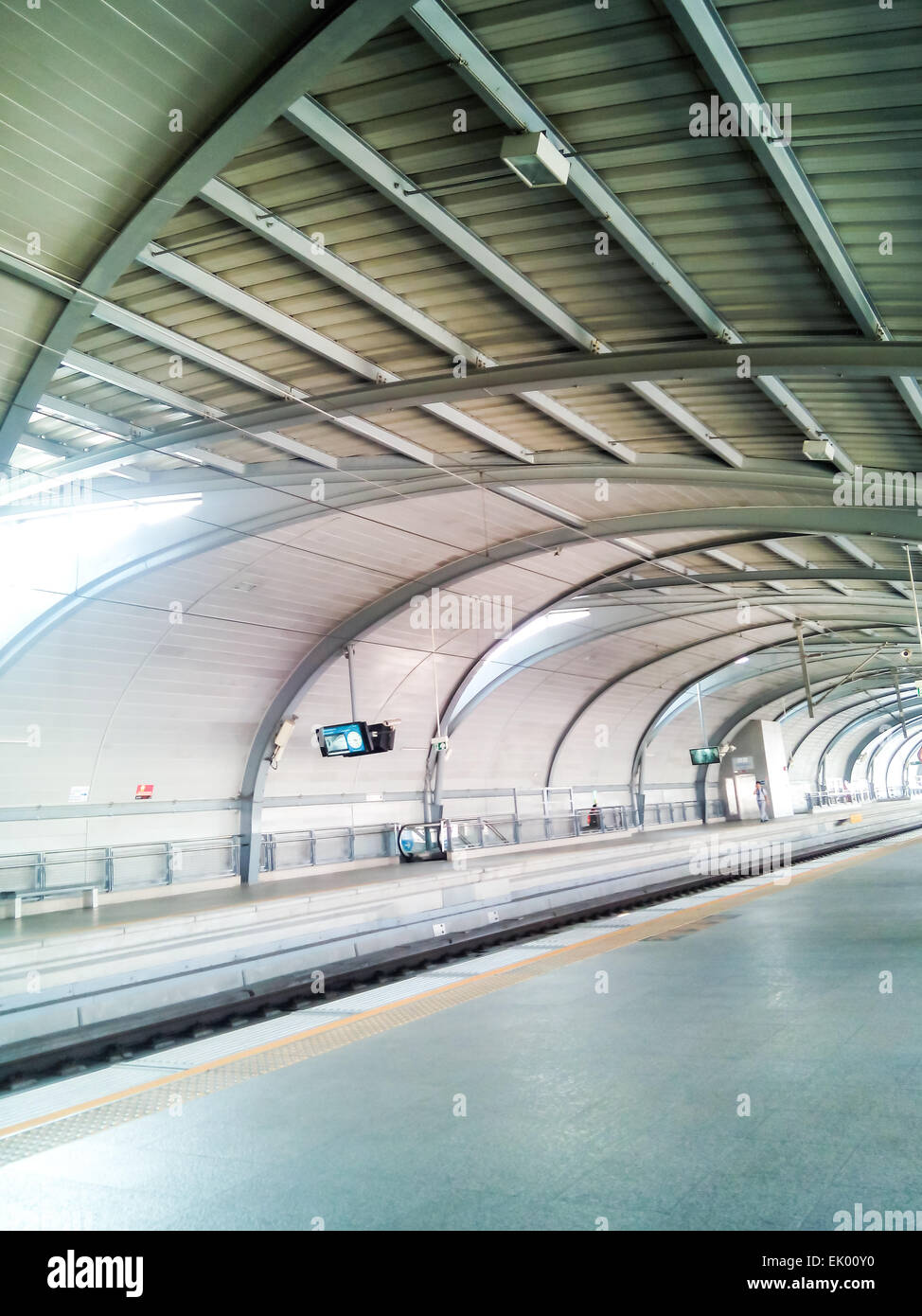 Inside the train station in daytime in summer Stock Photo - Alamy