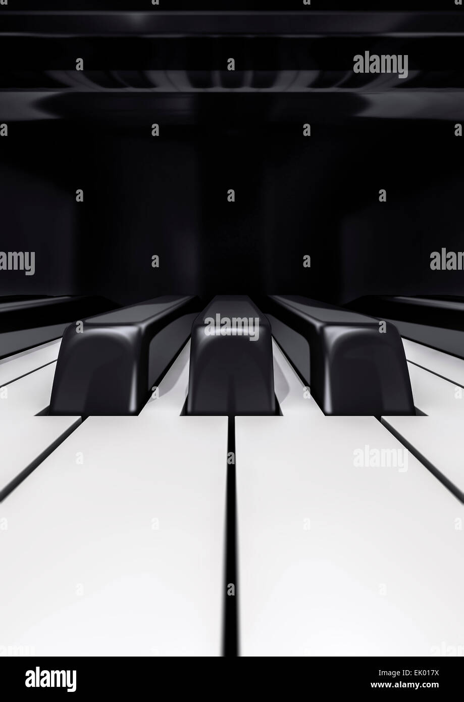 3D render of piano keys Stock Photo - Alamy