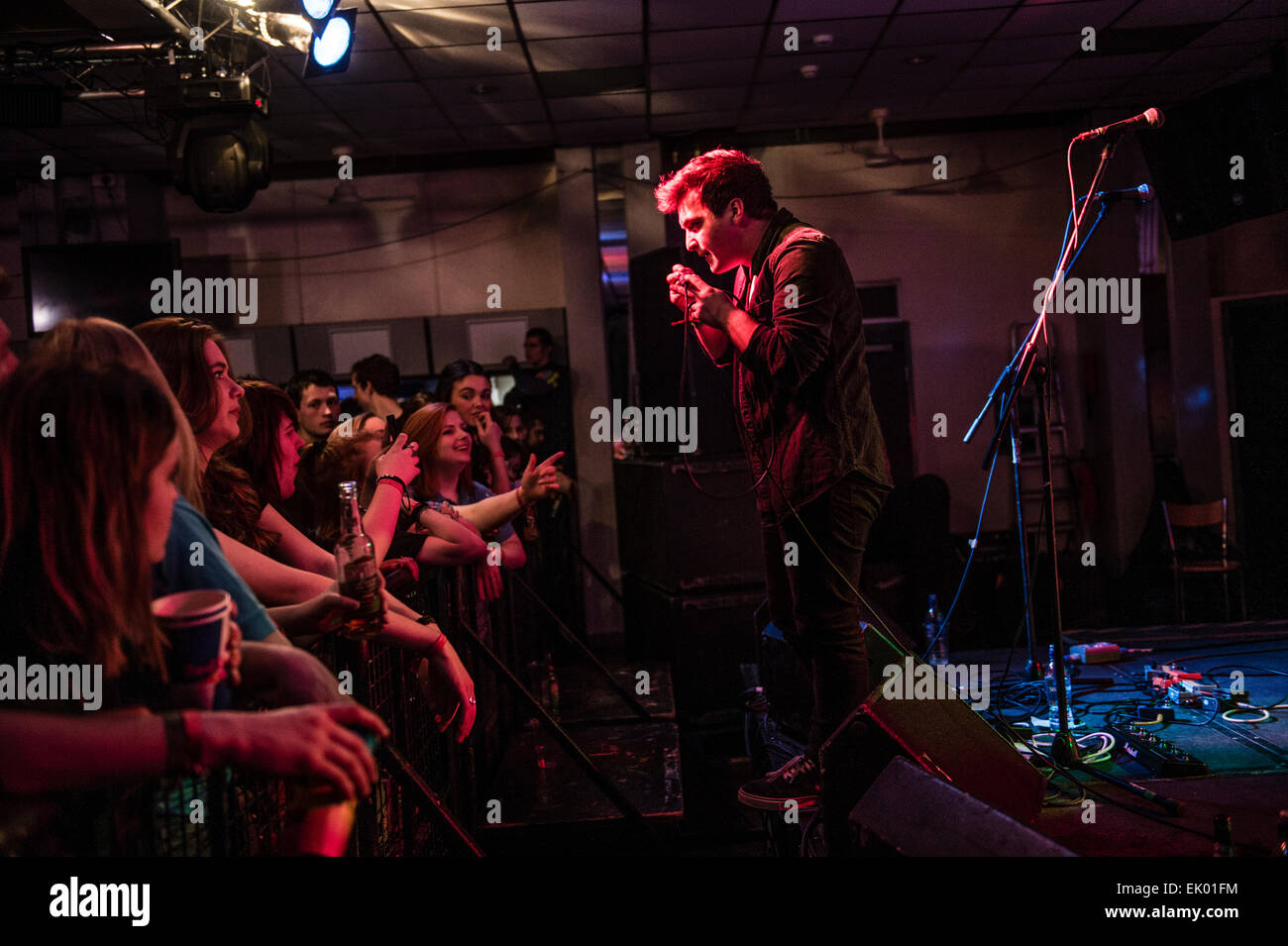 Welsh rock band BREICHIAU HIR performing at Aberystwyth University ...