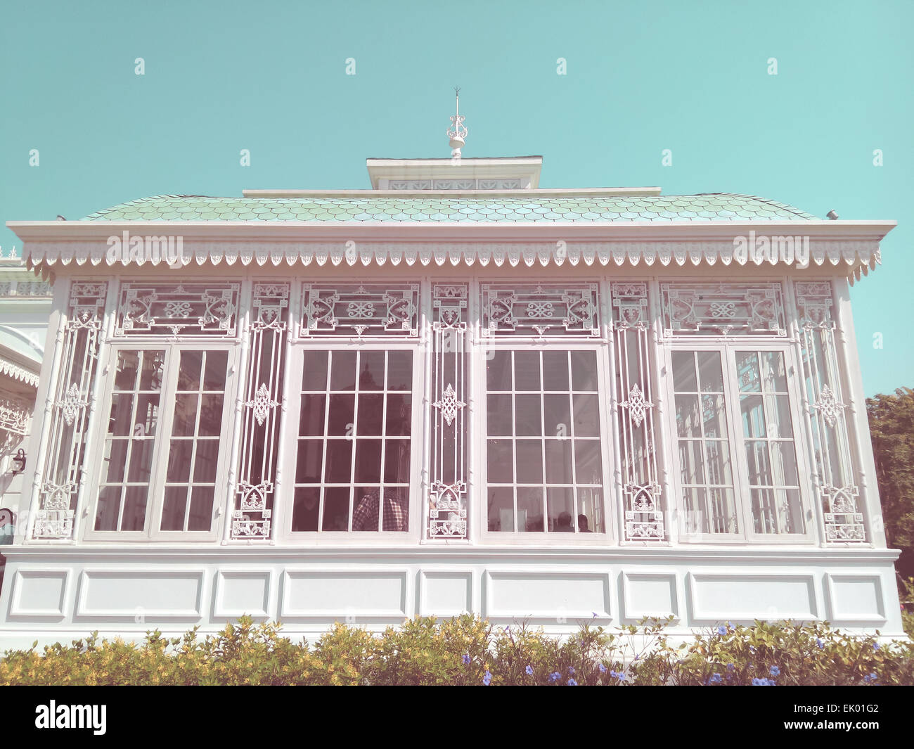 Greenhouse in Neo-Classical Style in vintage style Stock Photo - Alamy