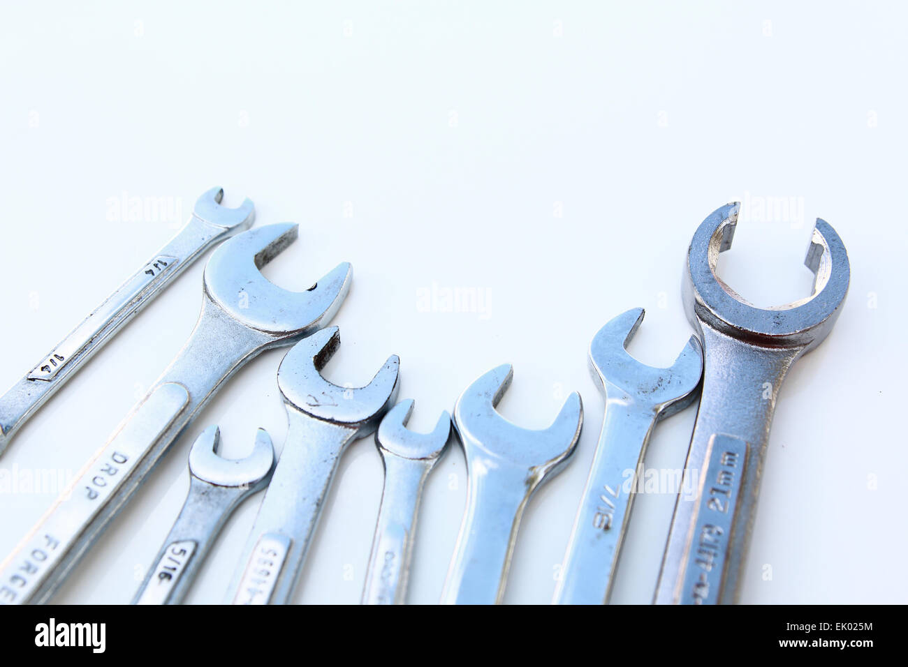 Mechanic tools set isolated on white background Stock Photo - Alamy