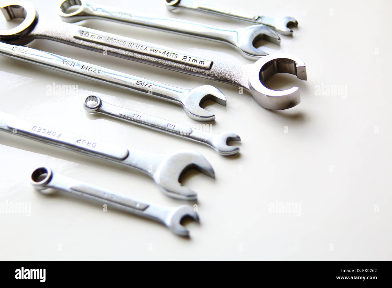 Mechanic tools set isolated on white background Stock Photo - Alamy