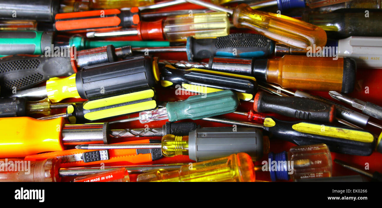 Mechanic tools set isolated on white background Stock Photo - Alamy