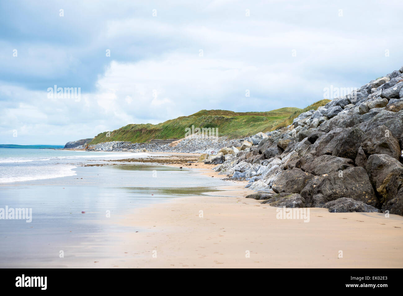 ballybunion beach beside the links golf course in county kerry ireland ...