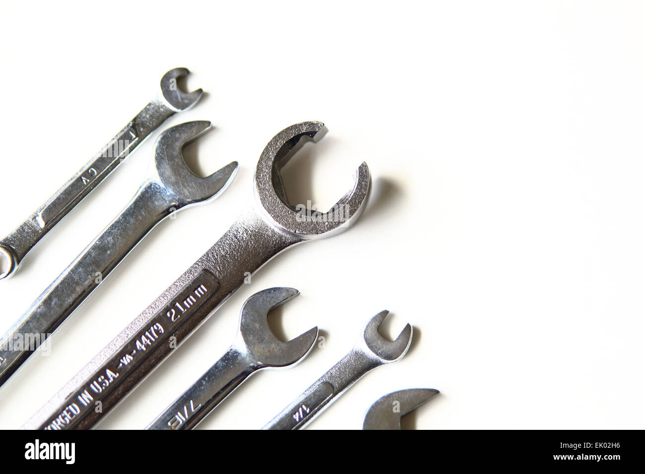Mechanic tools set isolated on white background Stock Photo - Alamy