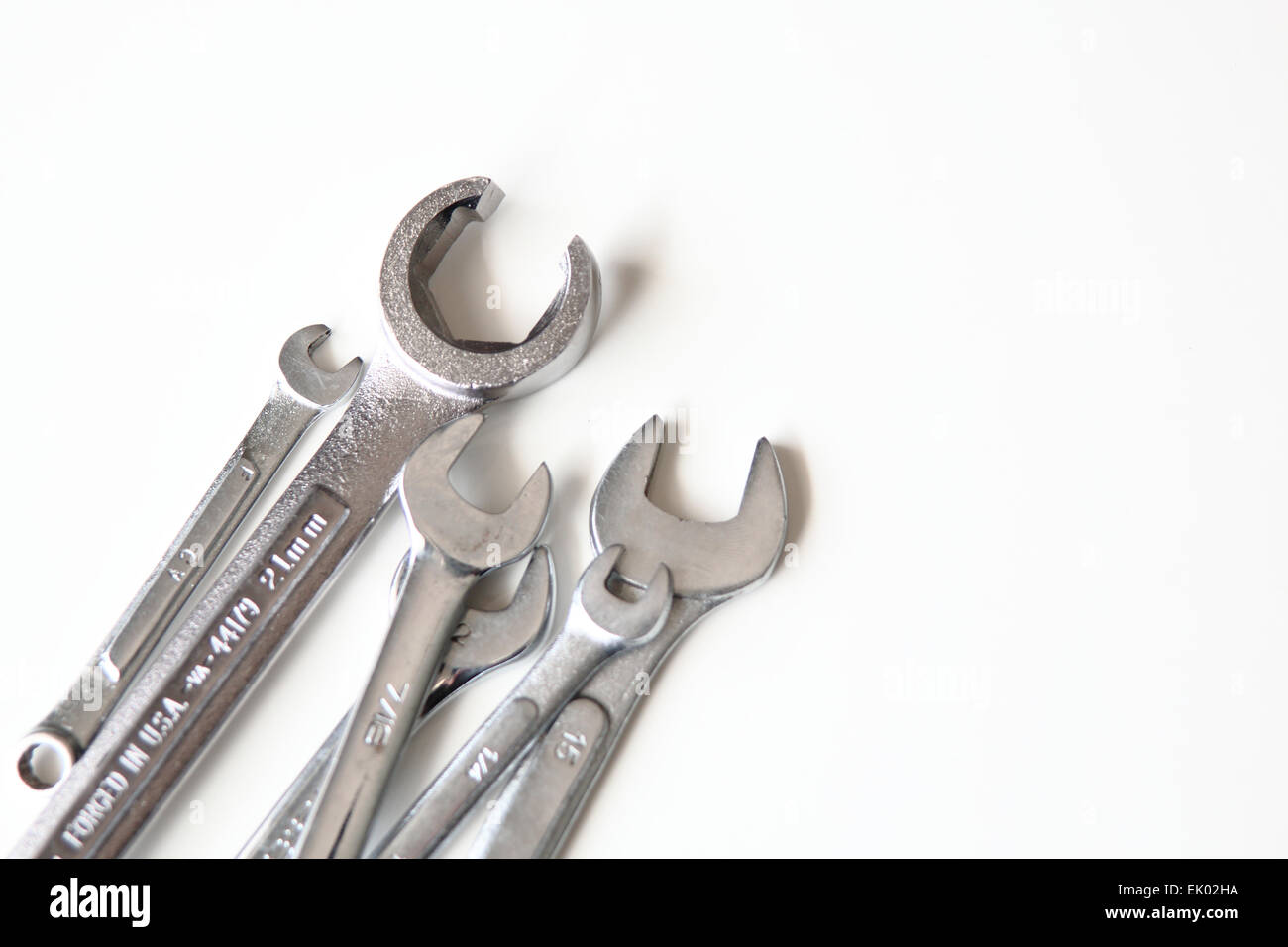 Mechanic tools set isolated on white background Stock Photo - Alamy