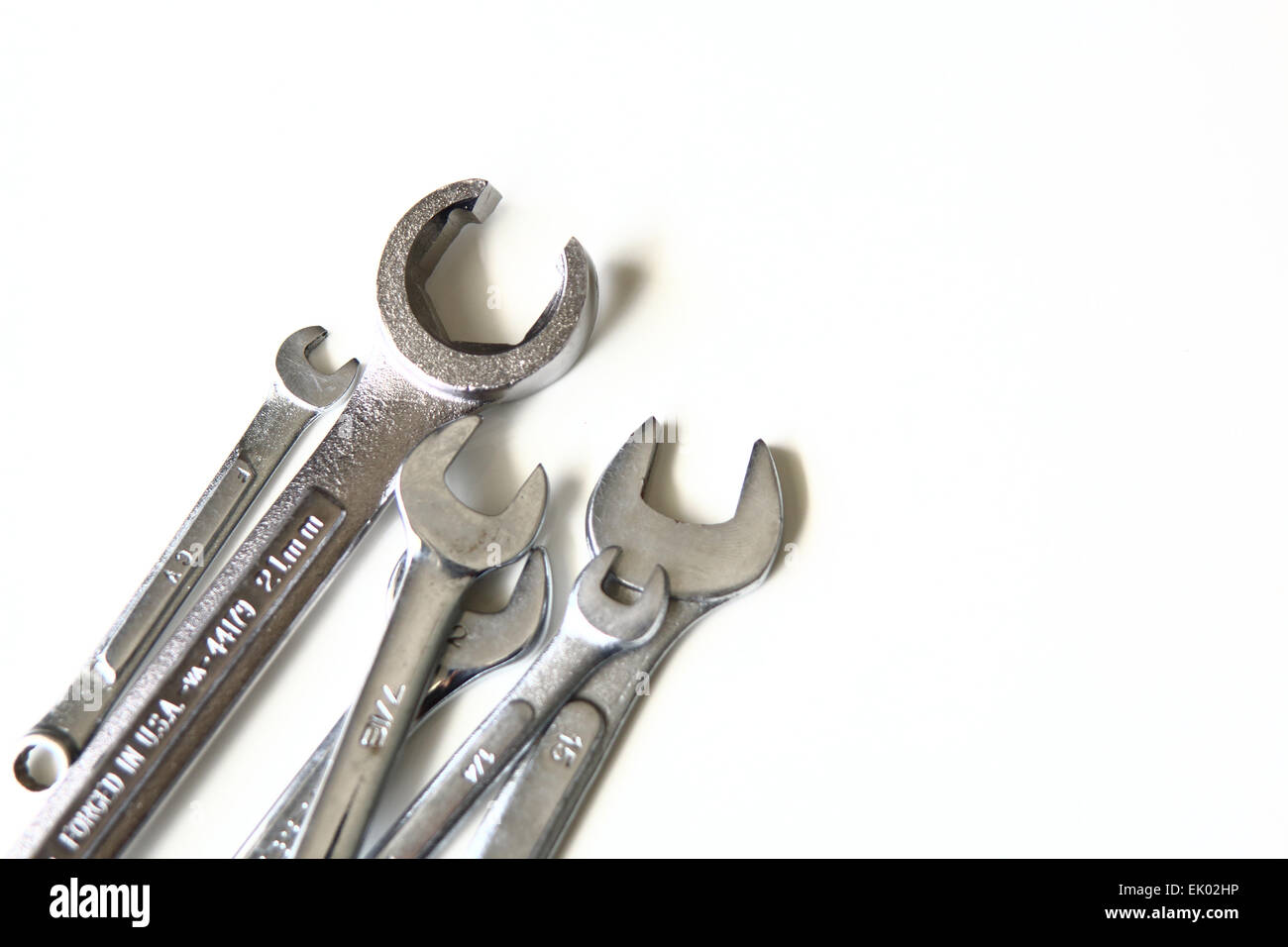 Mechanic tools set isolated on white background Stock Photo - Alamy
