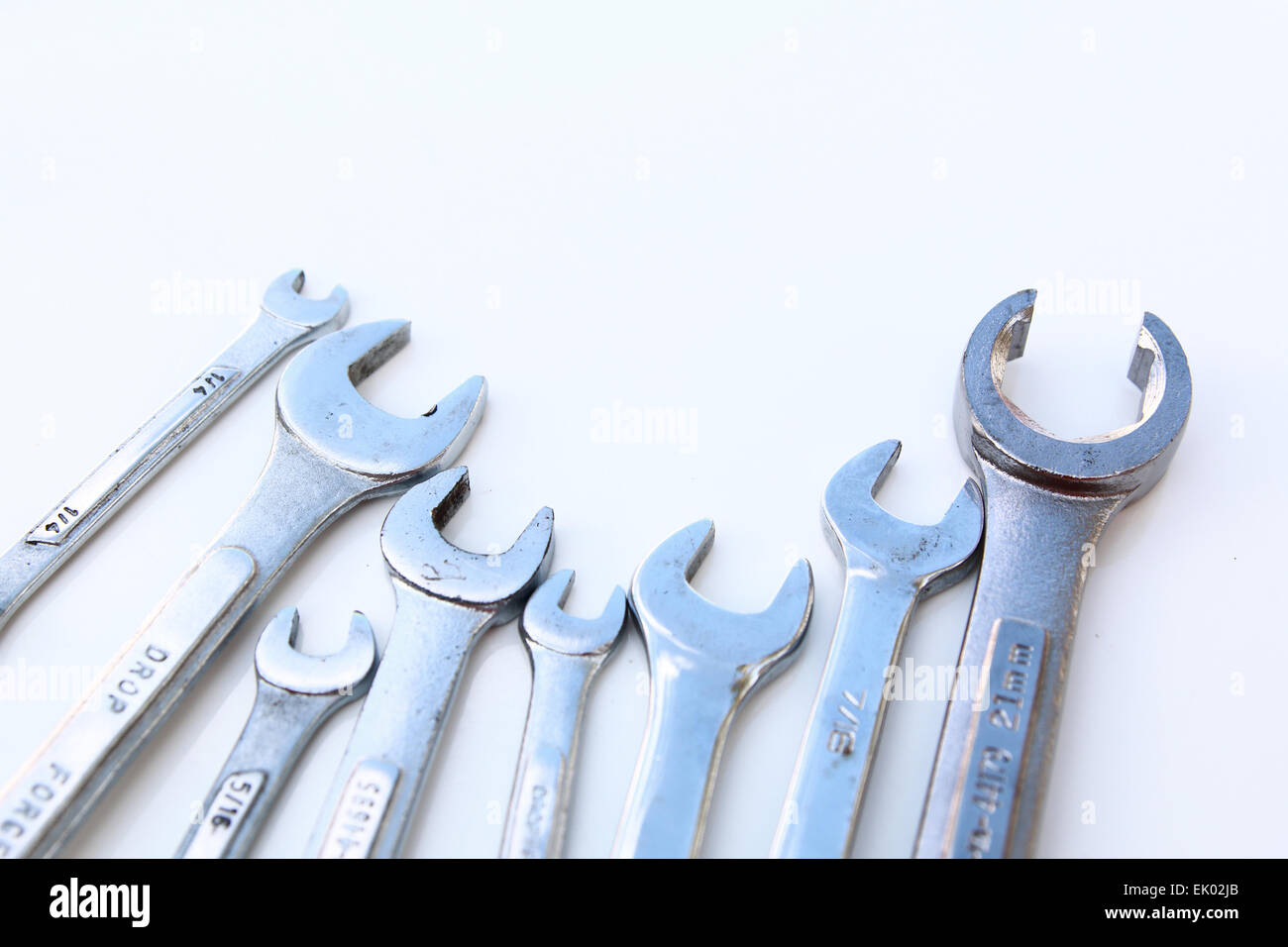 Mechanic tools set isolated on white background Stock Photo - Alamy