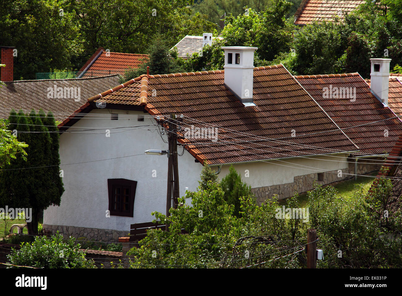 Traditional Rural Houses in the Hungarian Countryside Stock Photo - Alamy