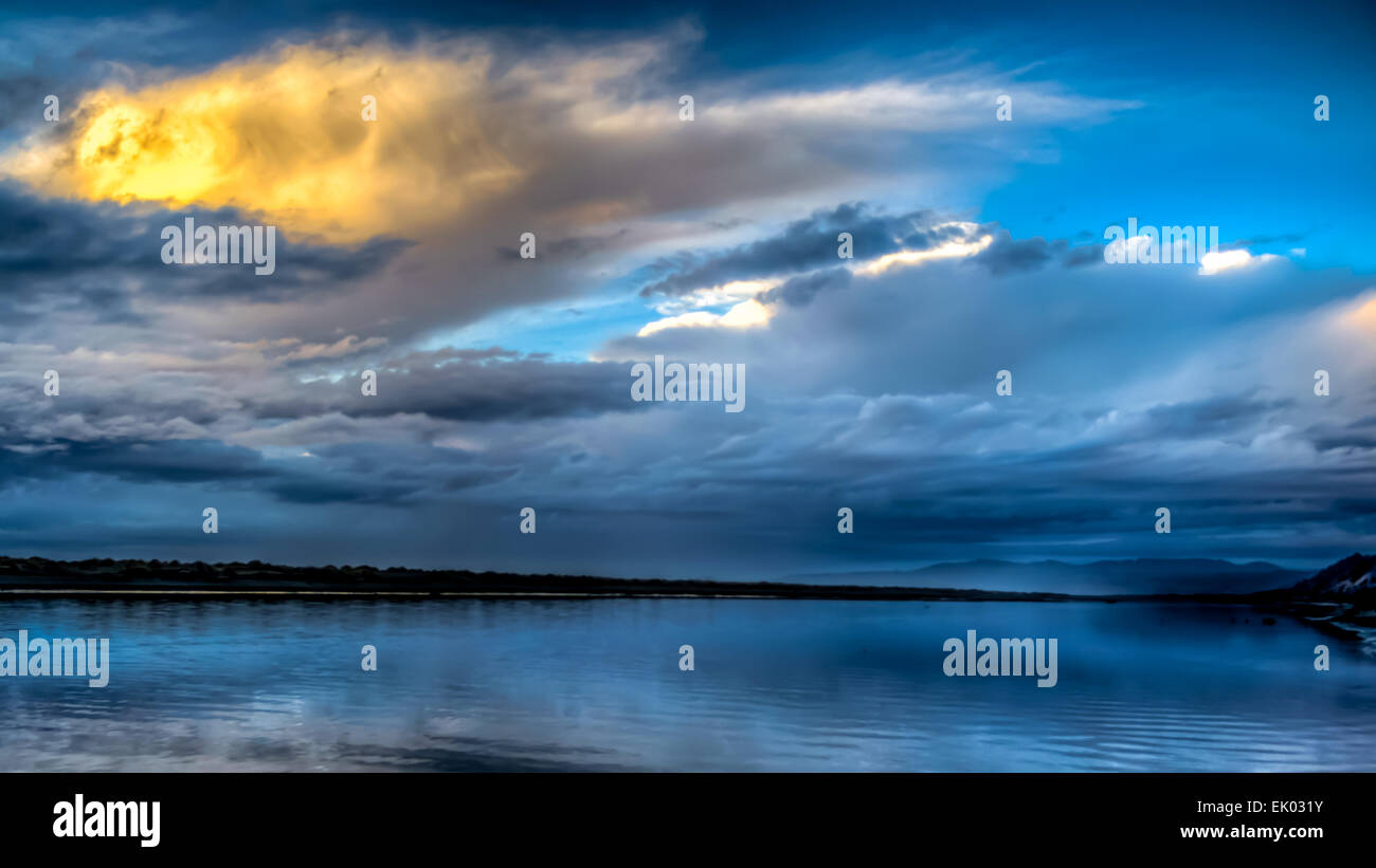 False Color Sunset Stock Photo - Alamy