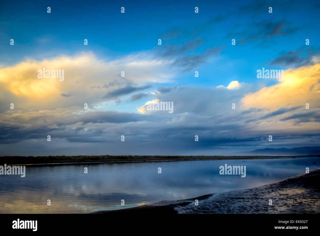 False Color Sunset Stock Photo - Alamy