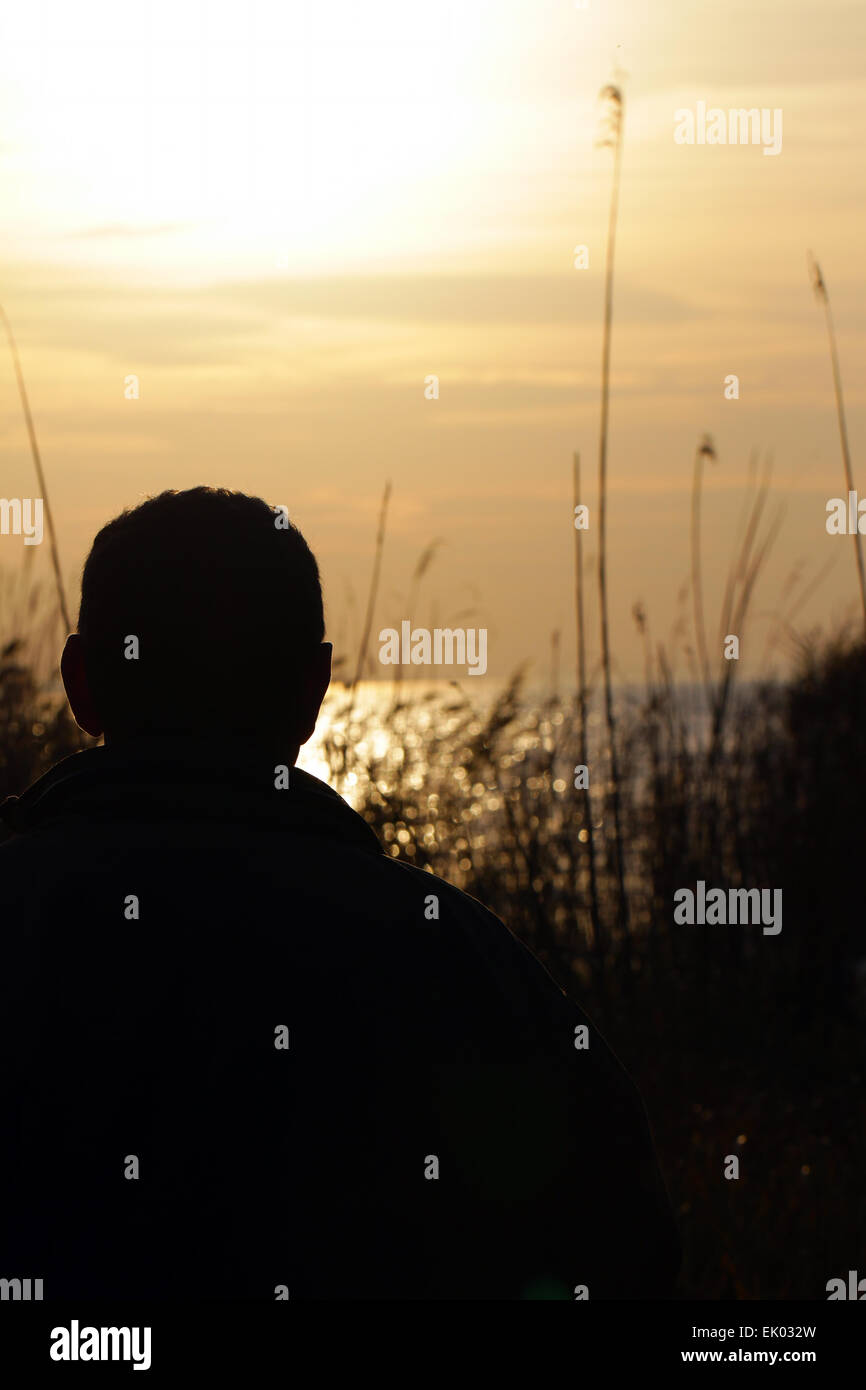 Man male silhouette hi-res stock photography and images - Alamy