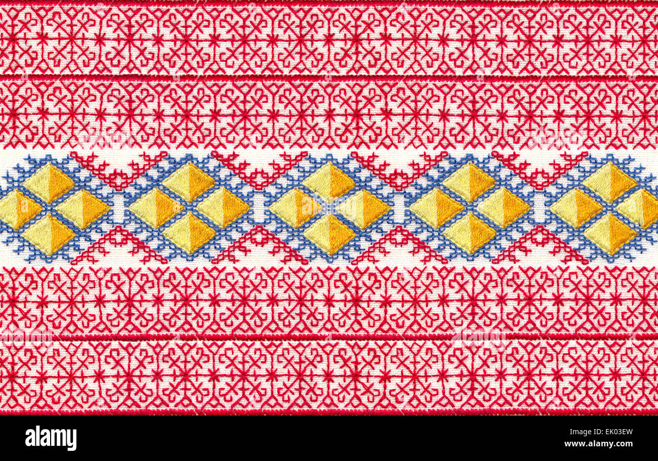 Russian national embroidery Stock Photo - Alamy