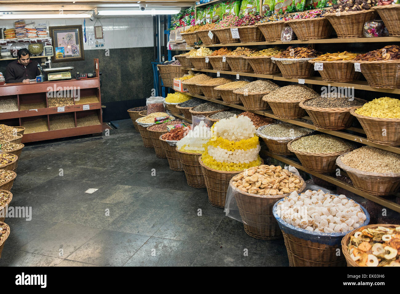Persian nuts and sweets, Grand Bazaar, Tehran, Iran Stock Photo - Alamy