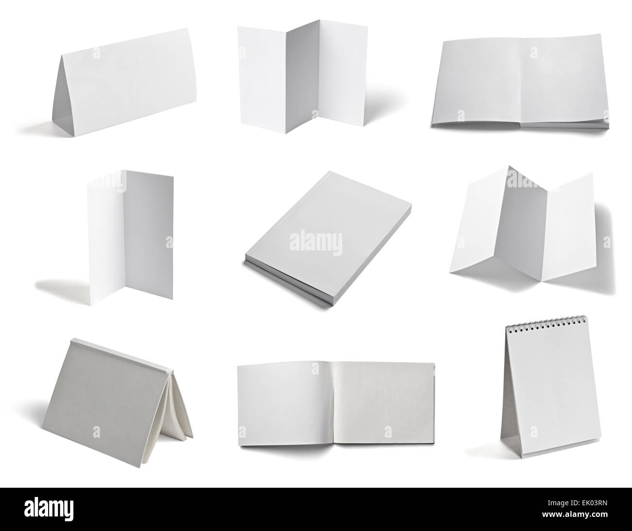 white leaflet and book template Stock Photo - Alamy