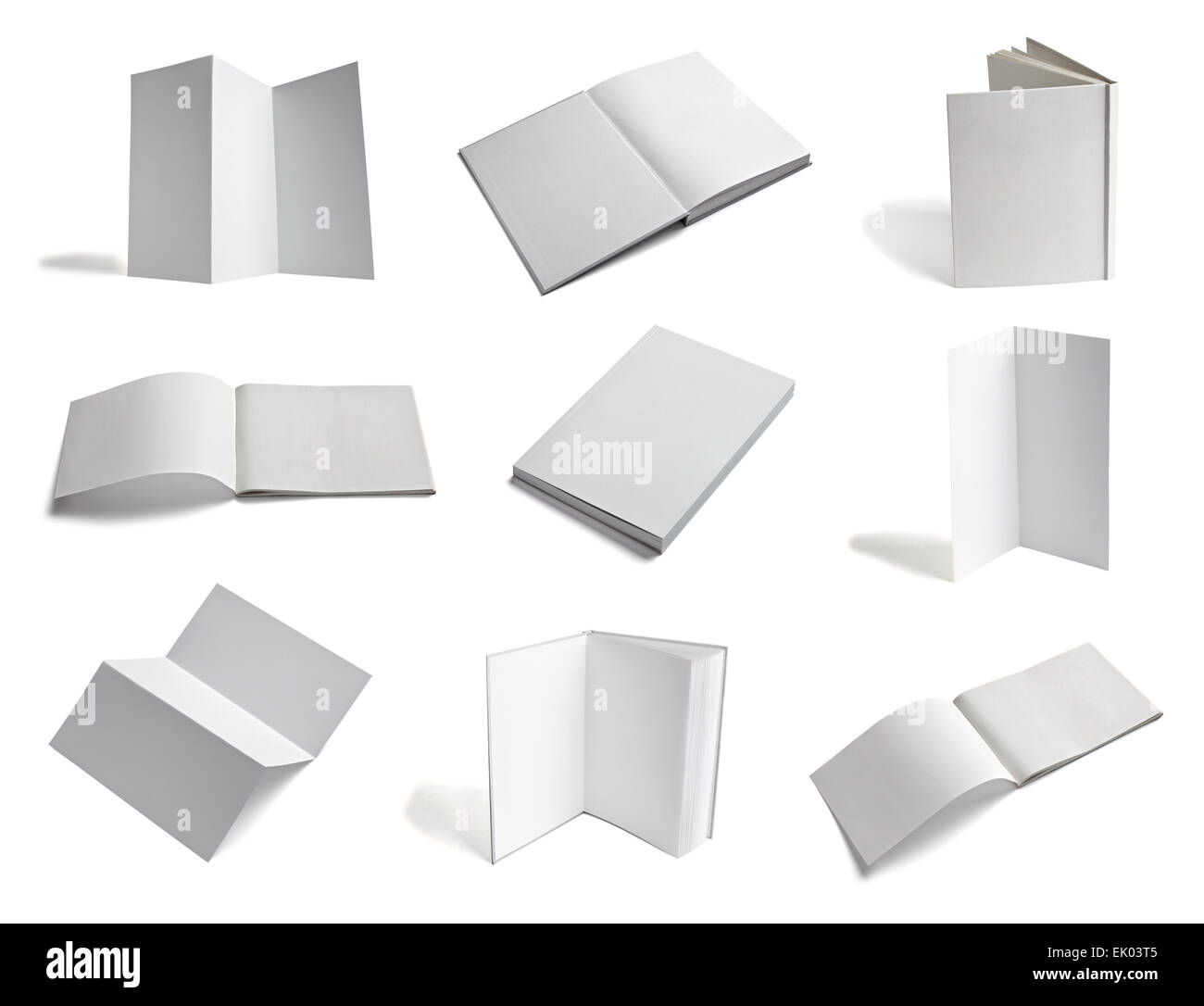 white leaflet and book template Stock Photo - Alamy