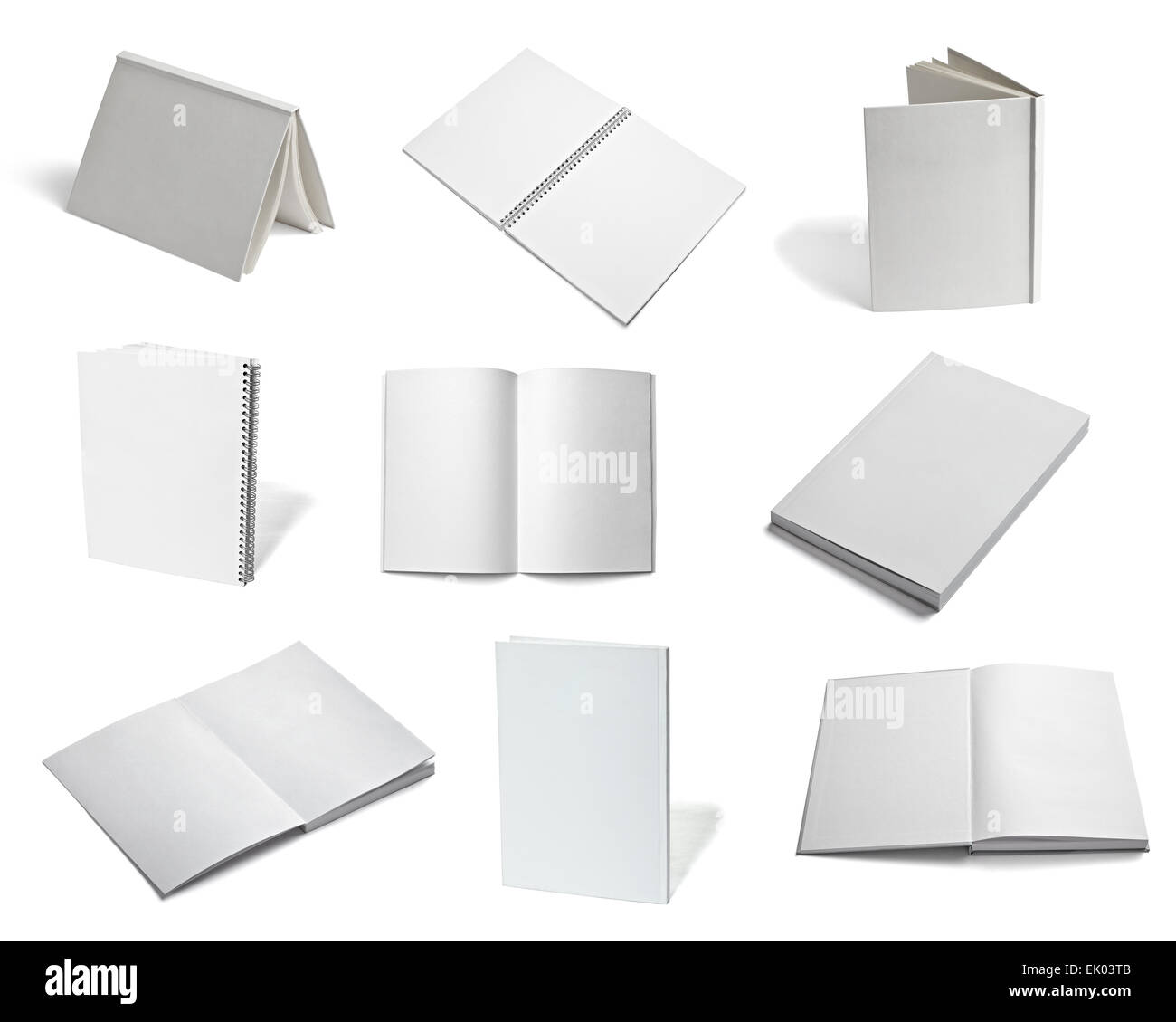 white leaflet and book template Stock Photo - Alamy