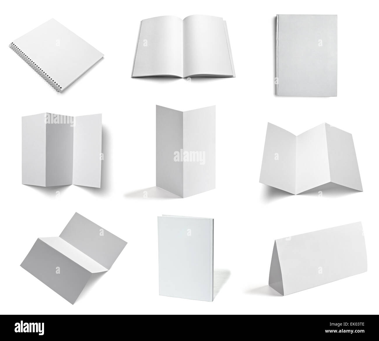 white leaflet and book template Stock Photo - Alamy