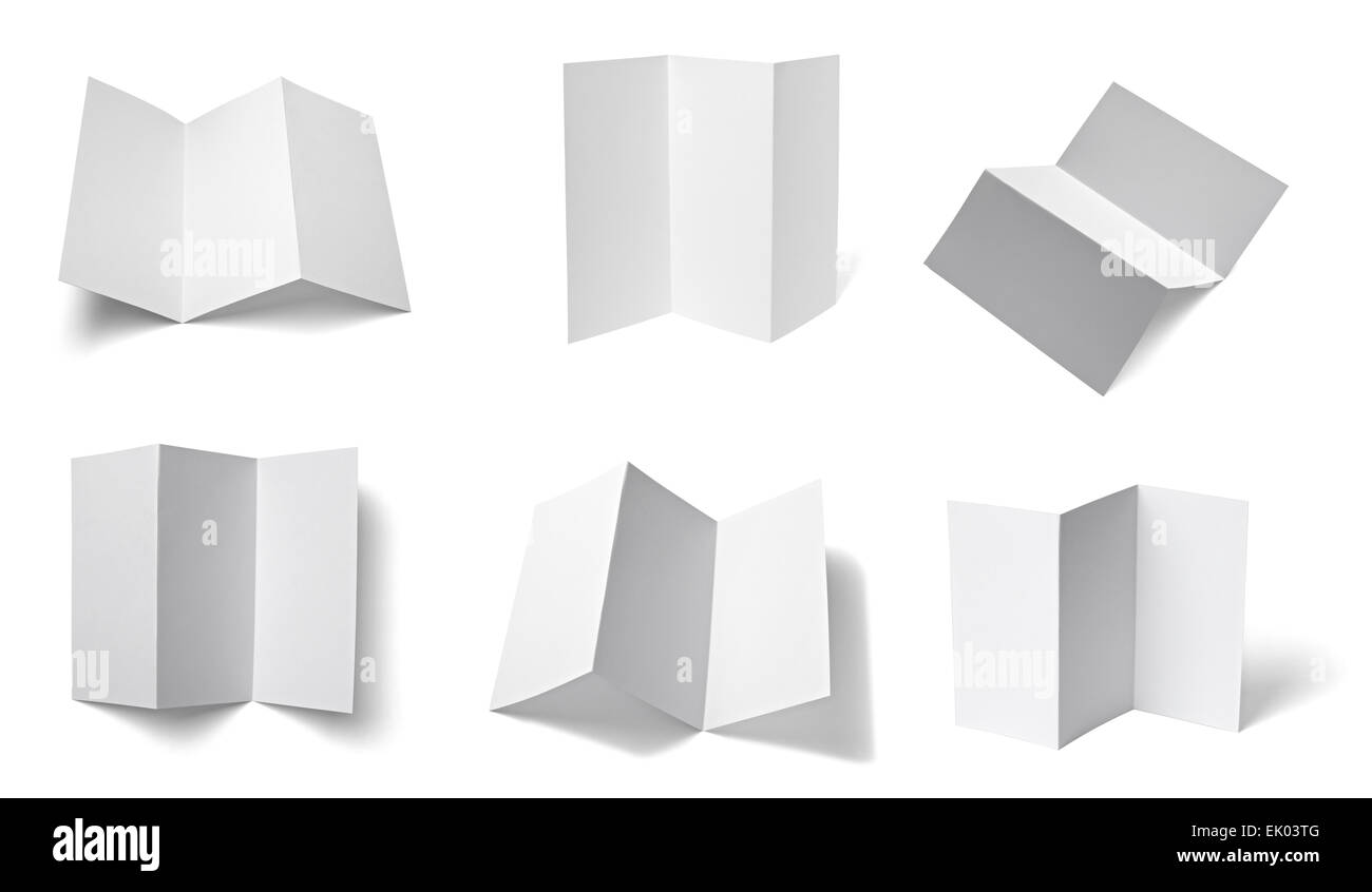 white leaflet and book template Stock Photo - Alamy