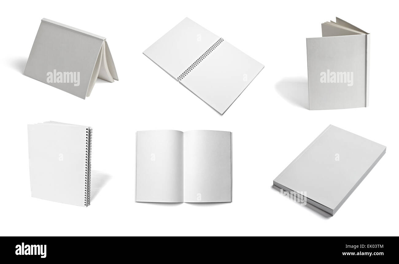 white leaflet and book template Stock Photo - Alamy