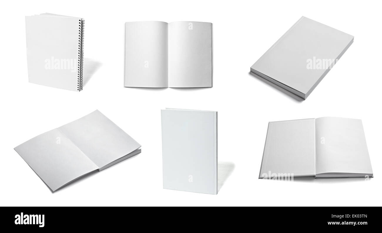 white leaflet and book template Stock Photo - Alamy