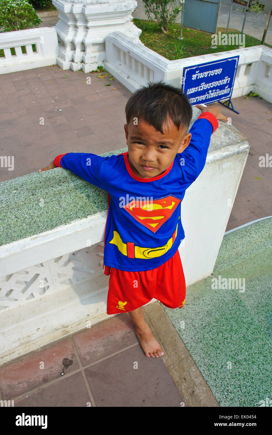 Superman boy Bangkok Thailand Stock Photo - Alamy