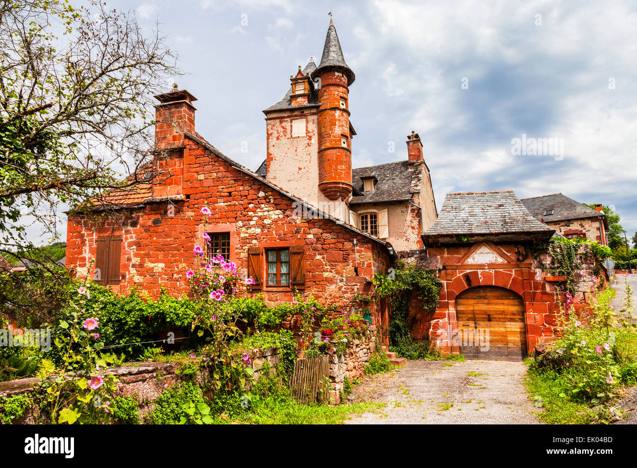 Collonges-la-Rouge - one of the most beautiful villages of France Stock ...