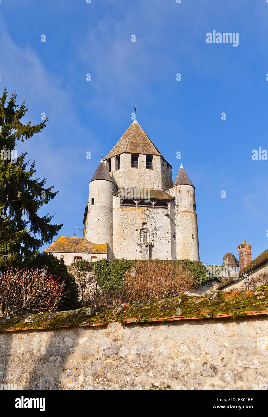 Medieval keep Caesar Tower (circa XII c.), landmark and emblem of ...