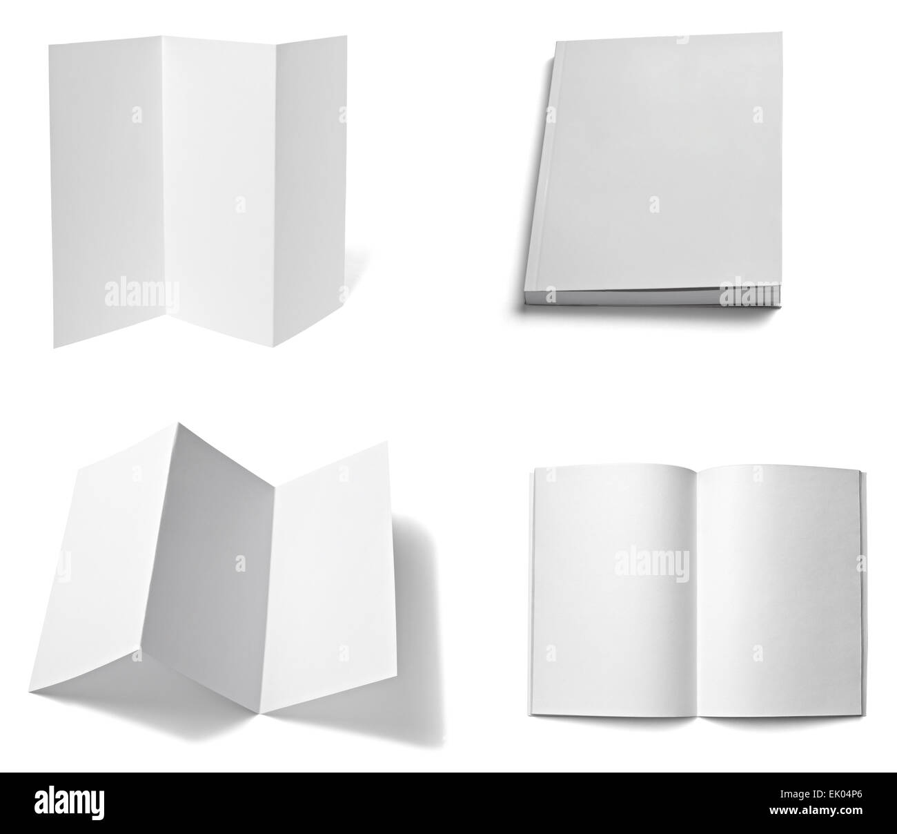 white leaflet and book template Stock Photo - Alamy