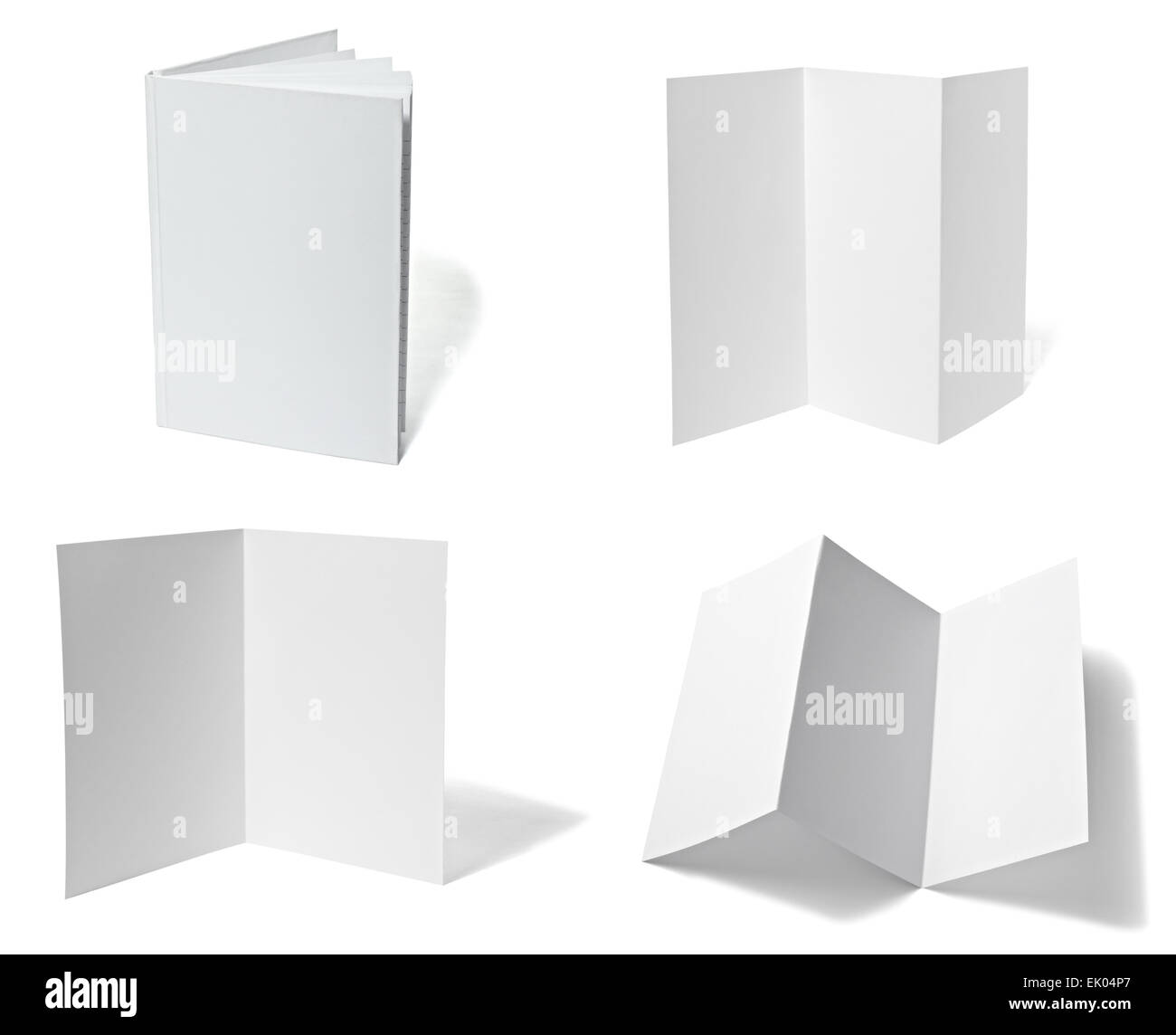 white leaflet and book template Stock Photo - Alamy