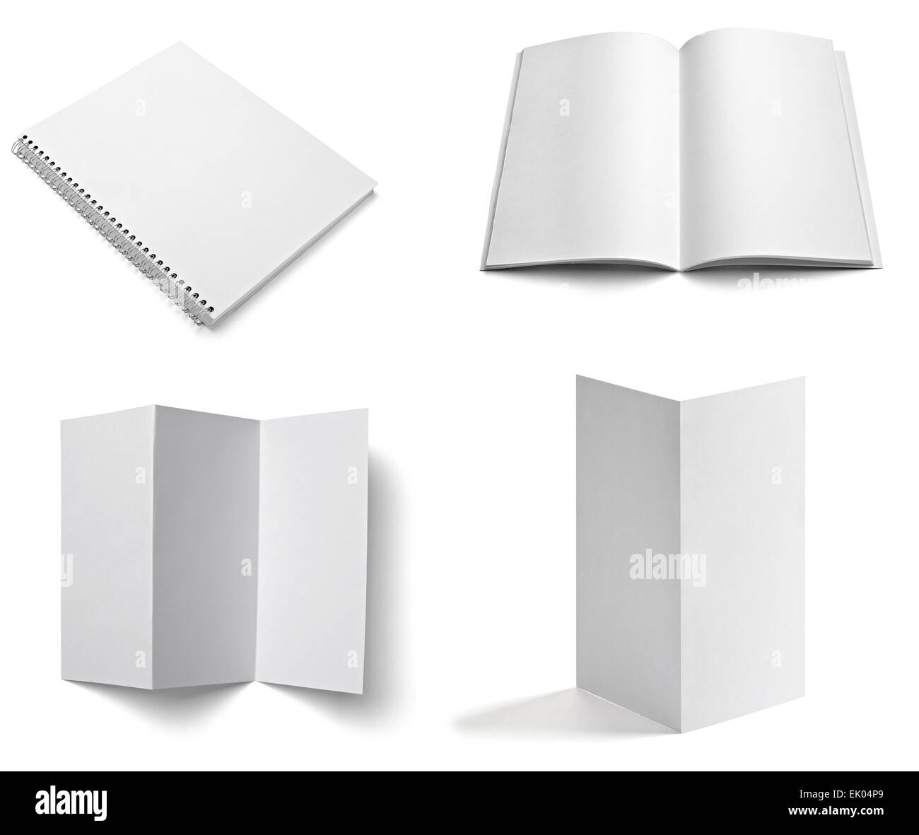 white leaflet and book template Stock Photo - Alamy