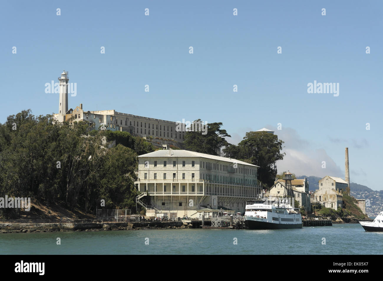 Buildings several historic standing rising alctatraz island hi-res ...