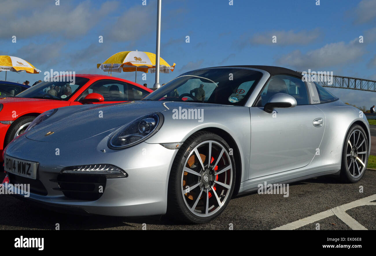 2014 Silver Porsche 991 Targa Stock Photo - Alamy