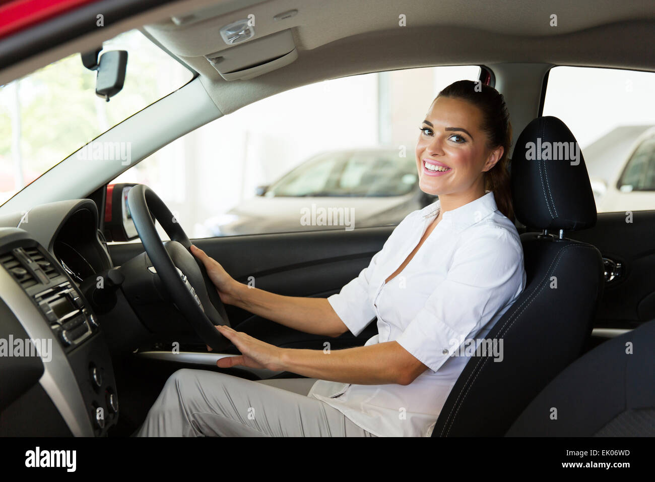 Person sitting inside car hi-res stock photography and images - Alamy