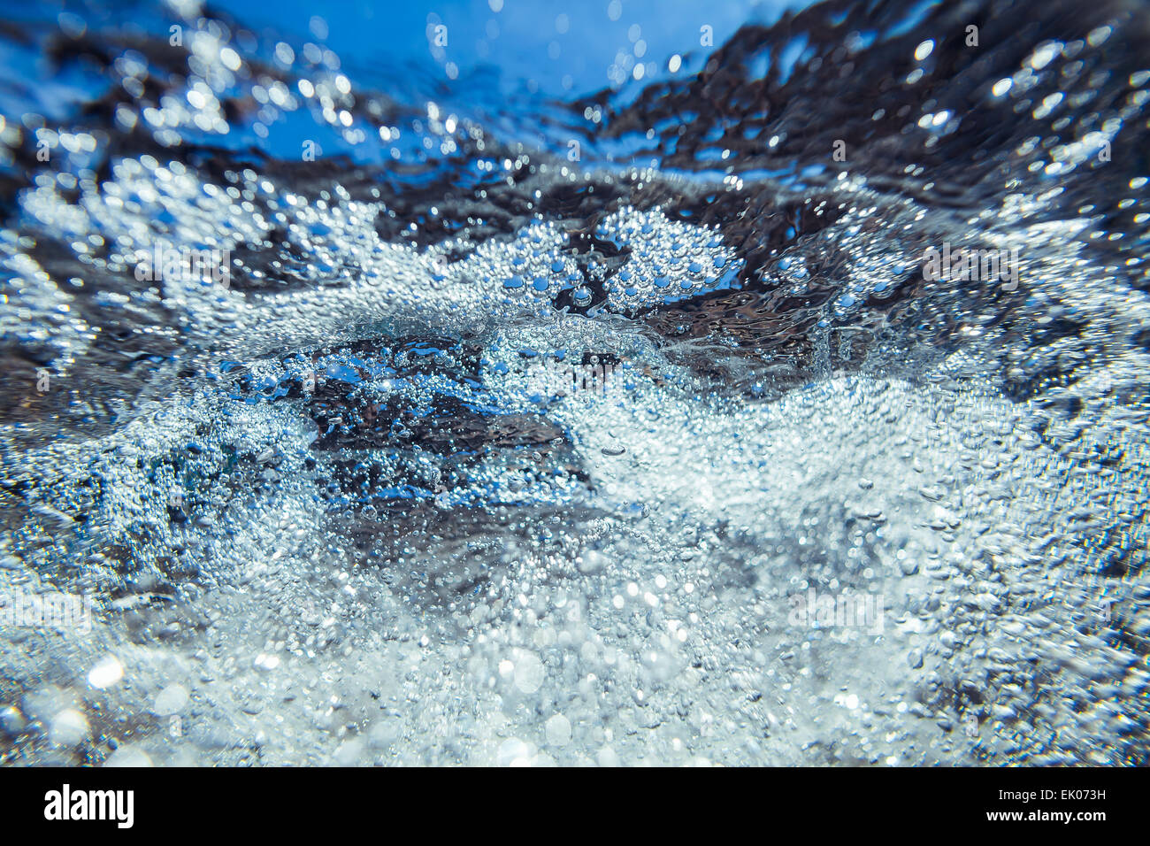 abstract underwater sea foam bubbles and bokeh texture background Stock ...
