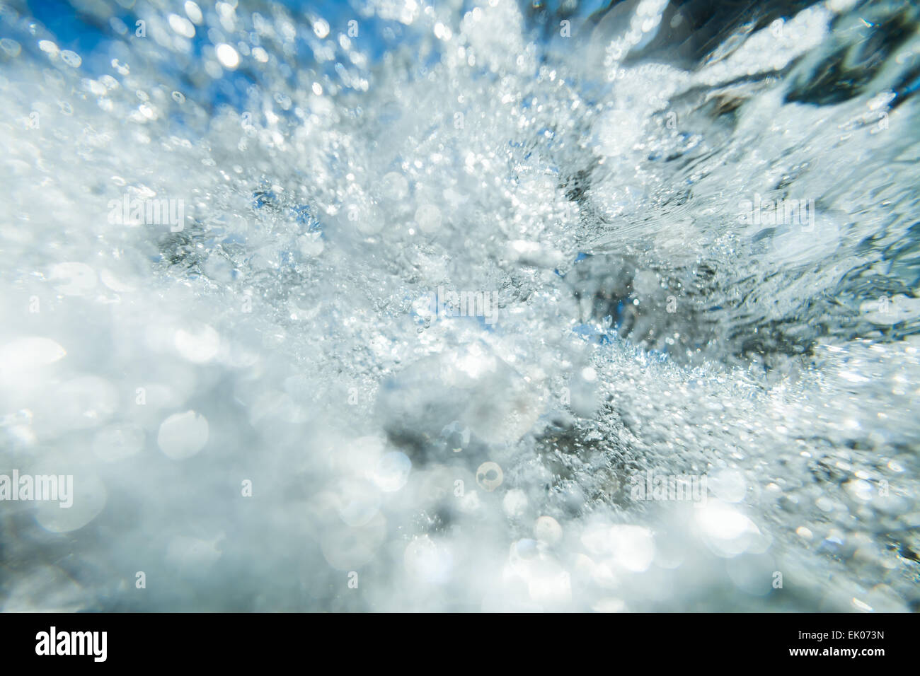 abstract underwater sea bubbles and bokeh texture background Stock ...