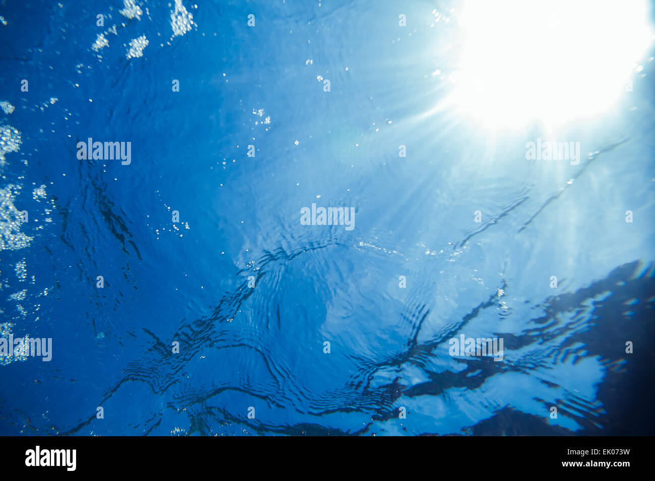 abstract underwater sea bright sun light foam texture background Stock ...