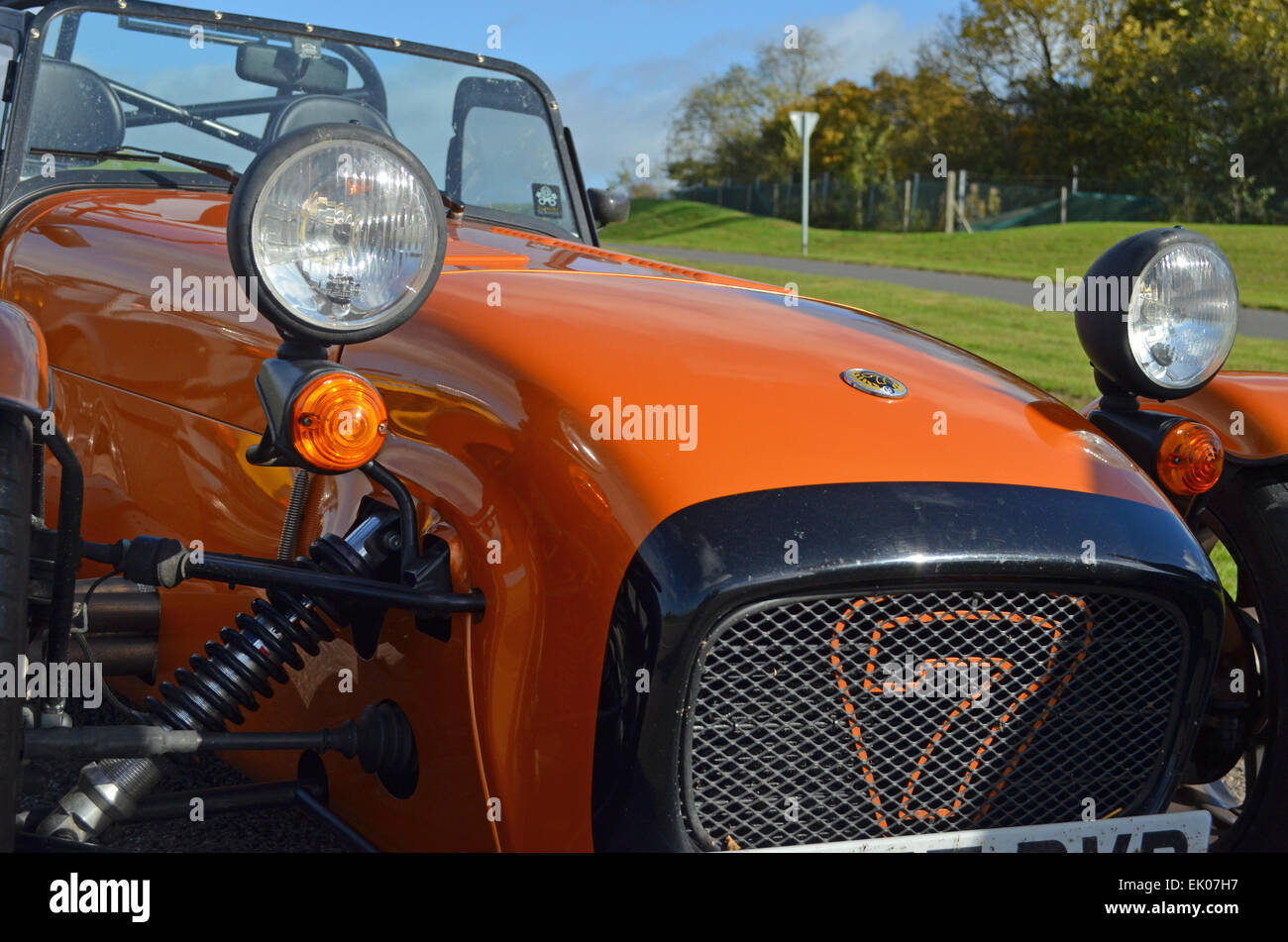 Orange Caterham 7 Stock Photo - Alamy