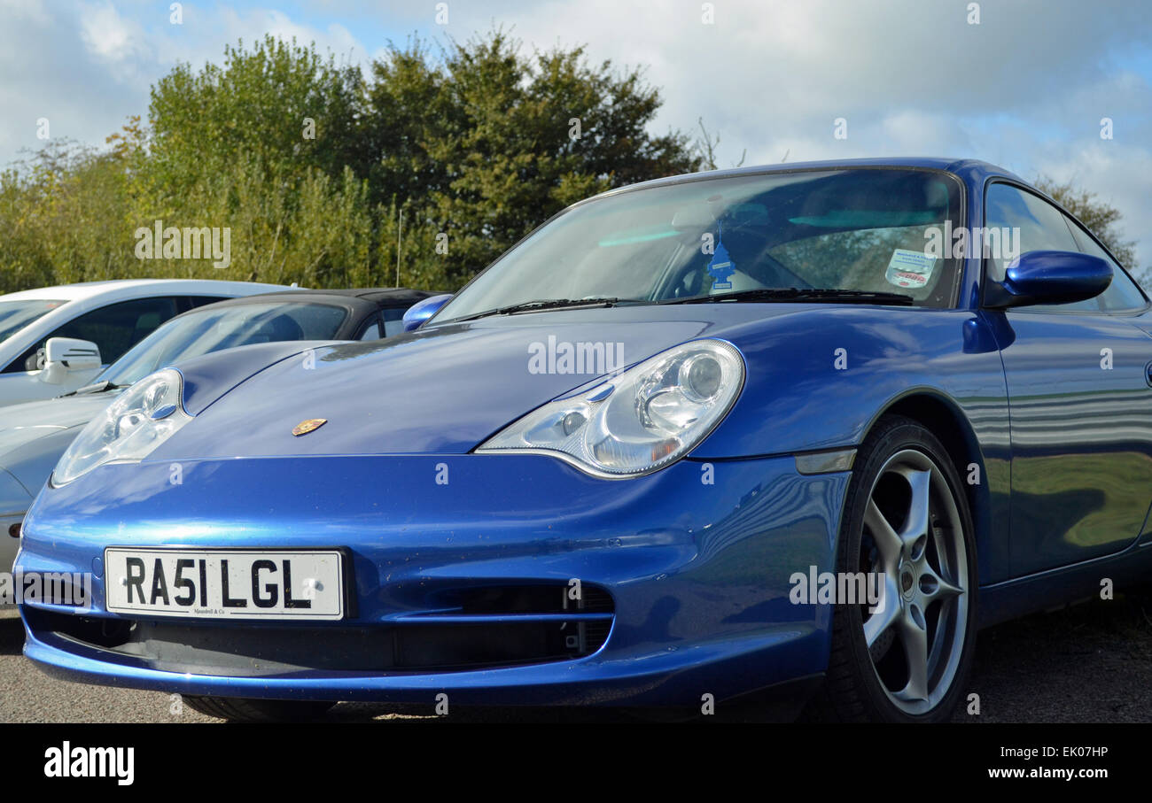 Blue Porsche 996 Carrera 2001 Stock Photo - Alamy