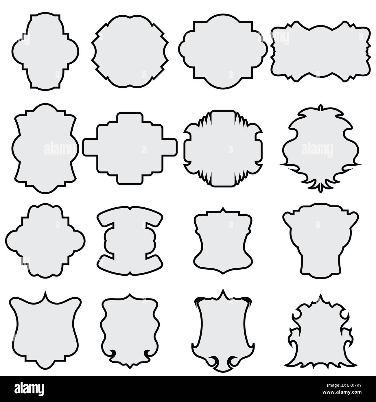 decorative frame set Stock Photo - Alamy