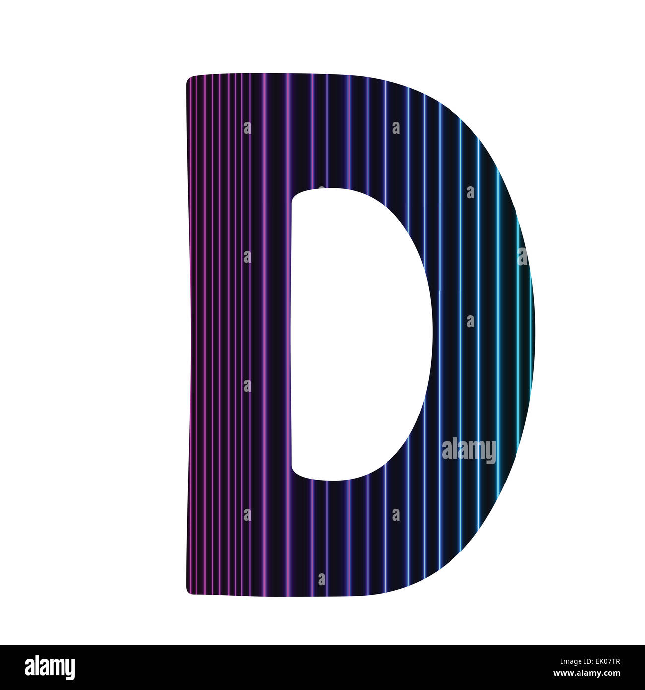 neon letter D Stock Photo - Alamy