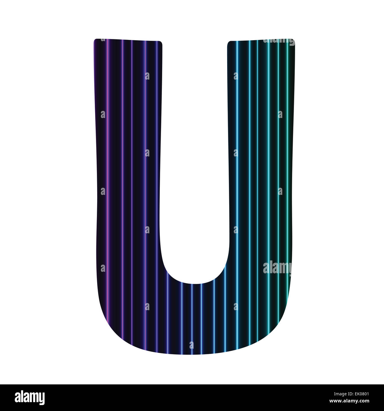 neon letter U Stock Photo - Alamy