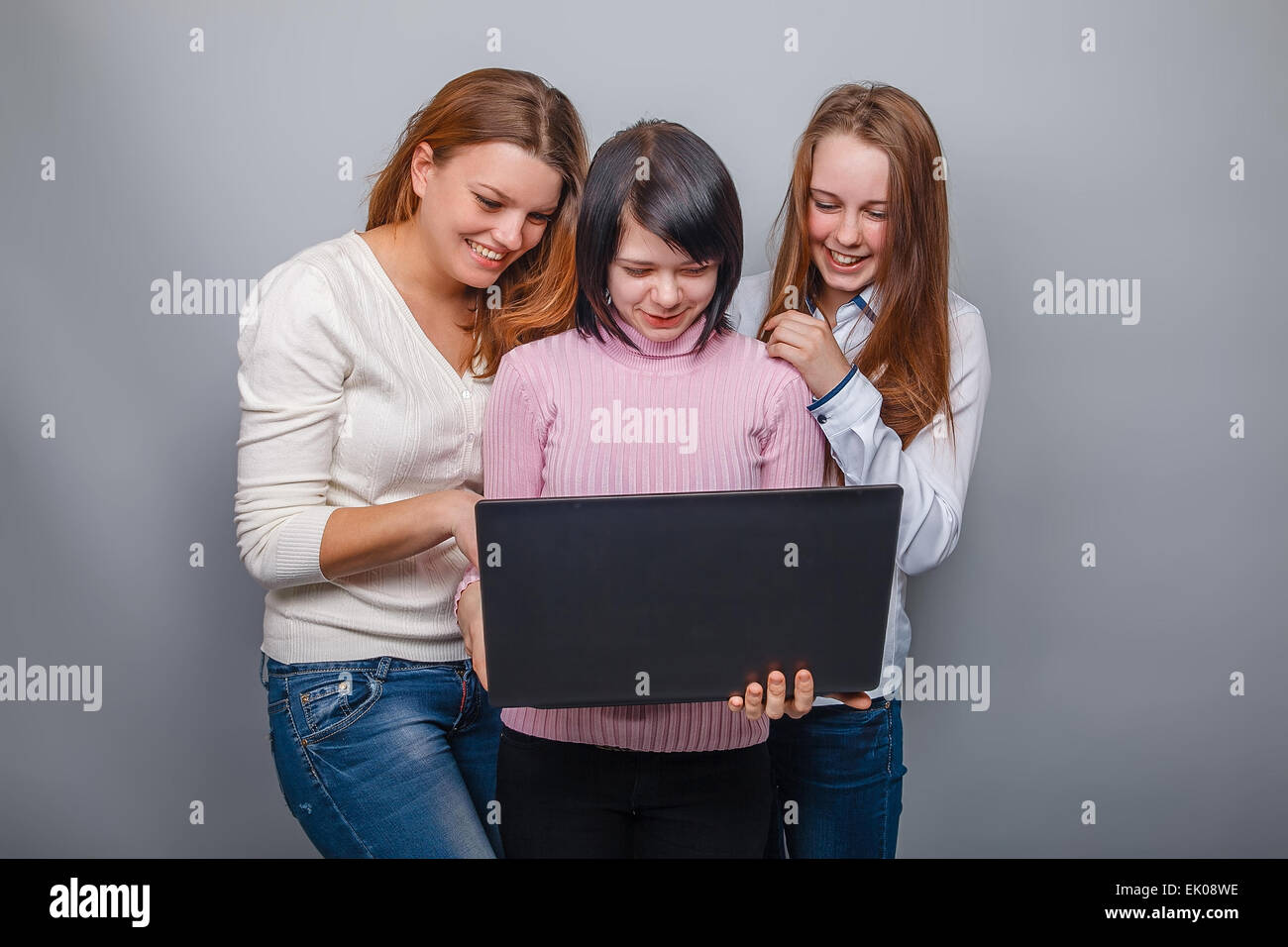 Staring At A Computer Laughing