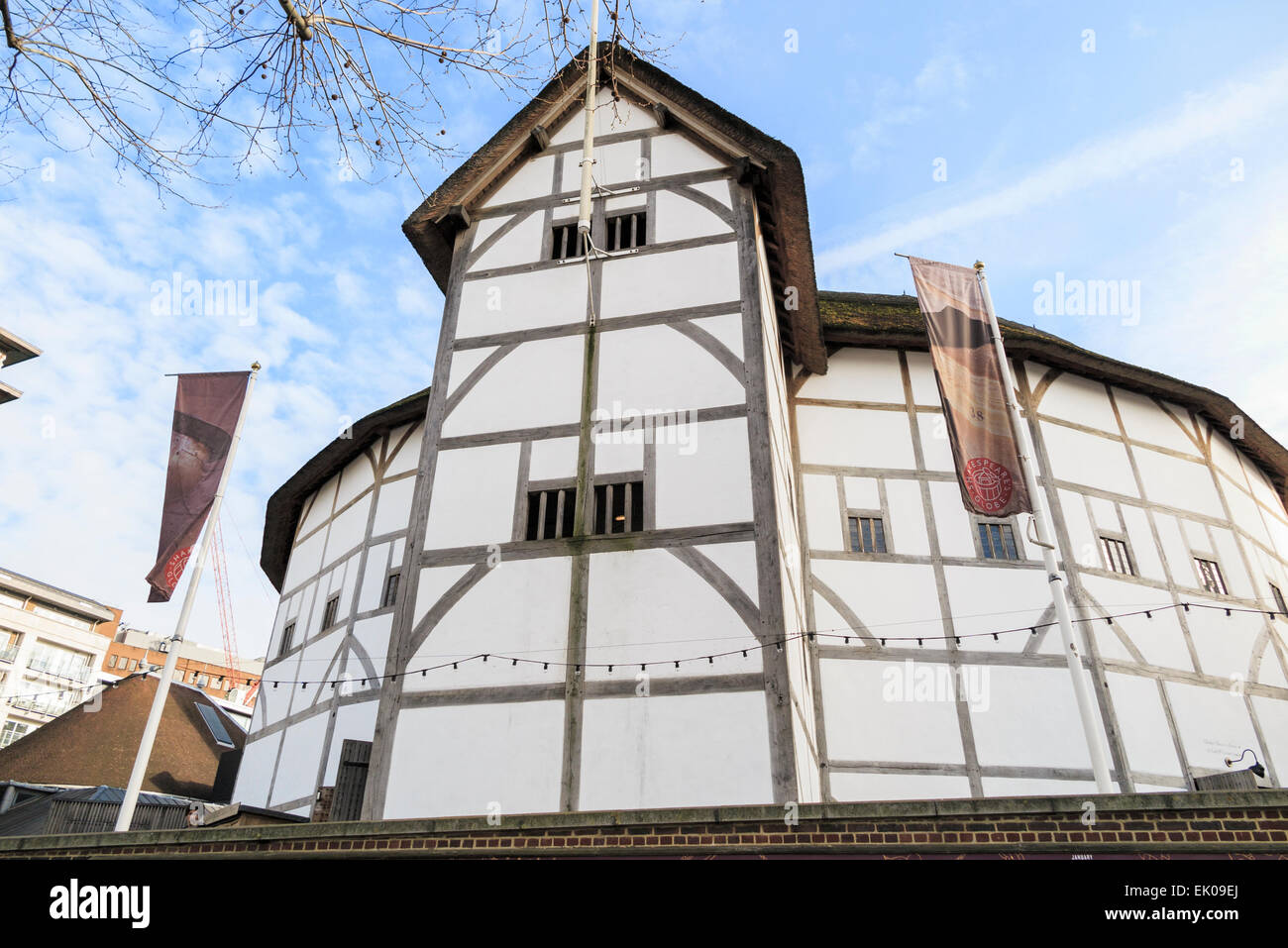 The Globe Theatre, associated with William Shakespeare, Bankside on the ...