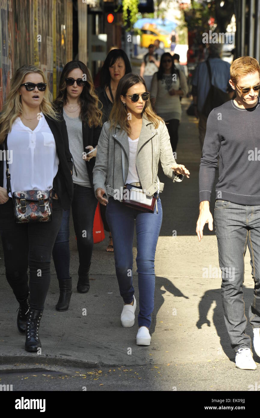 Jessica Alba out in Soho with friends Featuring: Jessica Alba Where ...