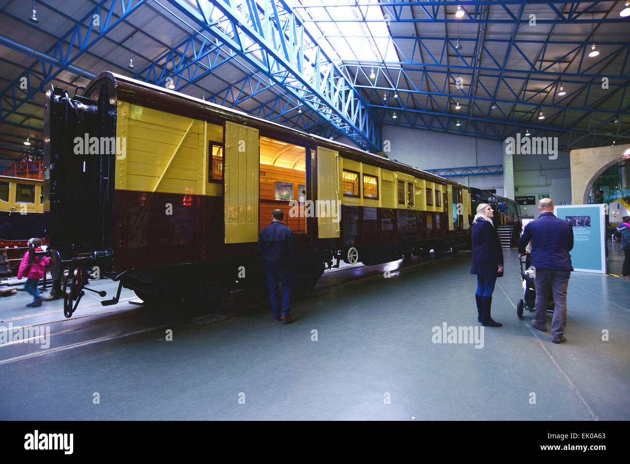 The Winston Churchill train at the National Railway Museum, York, UK ...