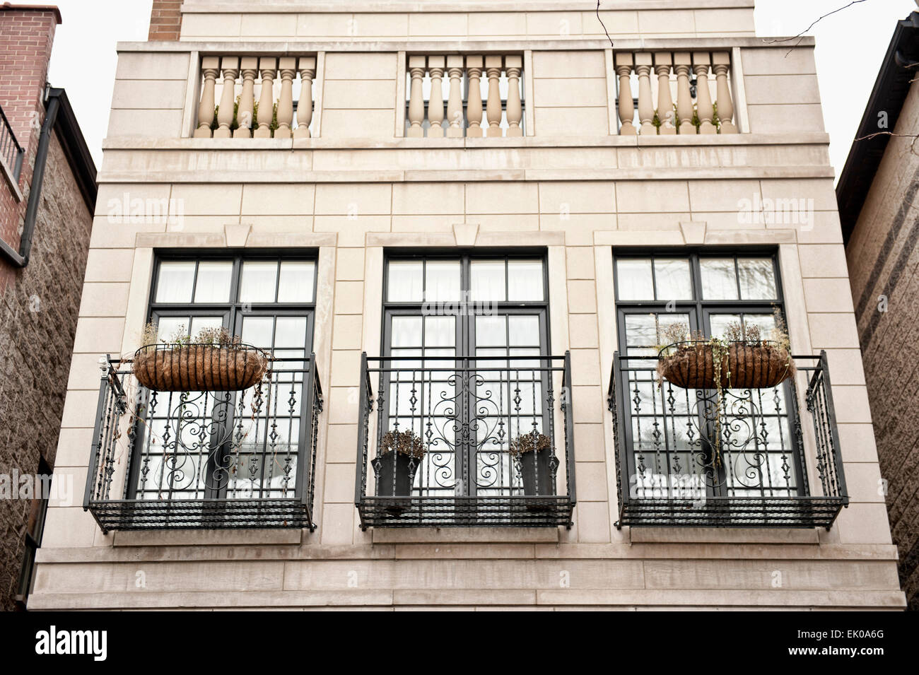 Three Historic Balconies Stock Photo - Alamy