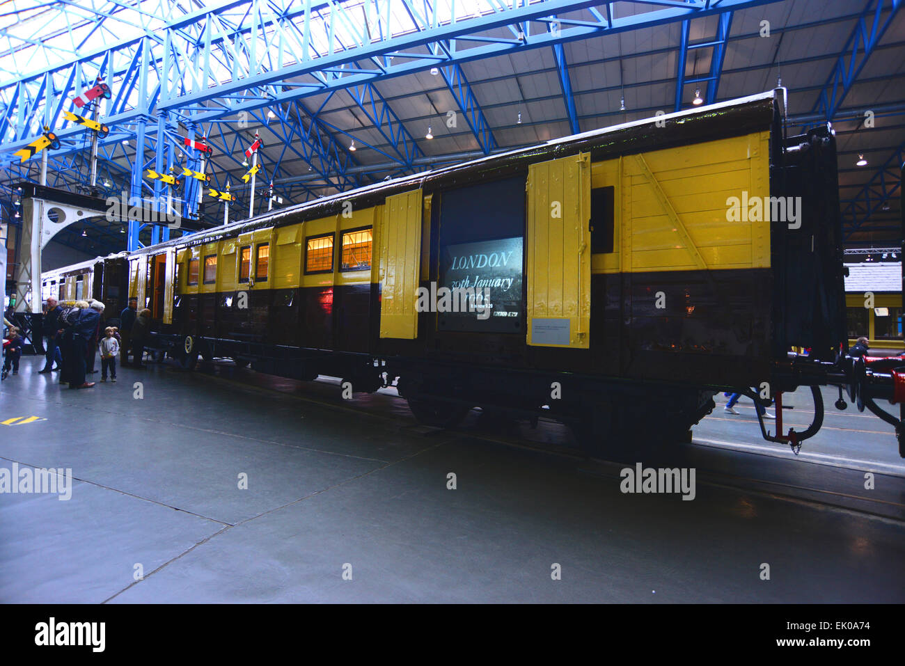 The Winston Churchill train at the National Railway Museum, York, UK ...